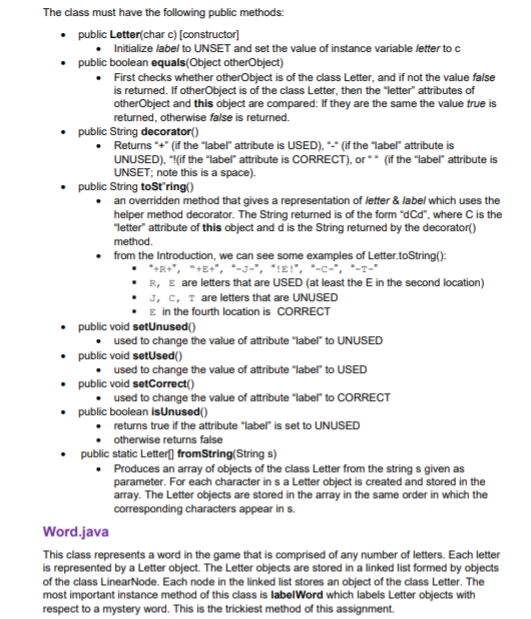 Solved (JAVA problem) Please READ the instructions | Chegg.com