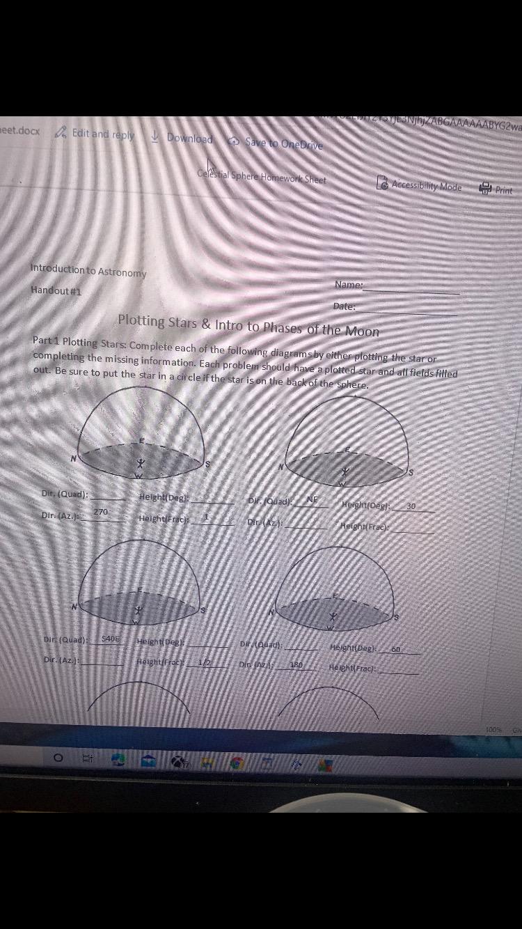 Plotting Stars: Complete each of the following | Chegg.com