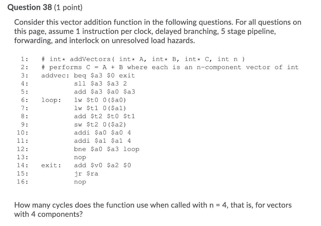 Solved Question 38 (1 point) Consider this vector addition | Chegg.com