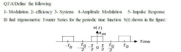 Solved QIA Define the following 1- Modulation 2- efficiency | Chegg.com
