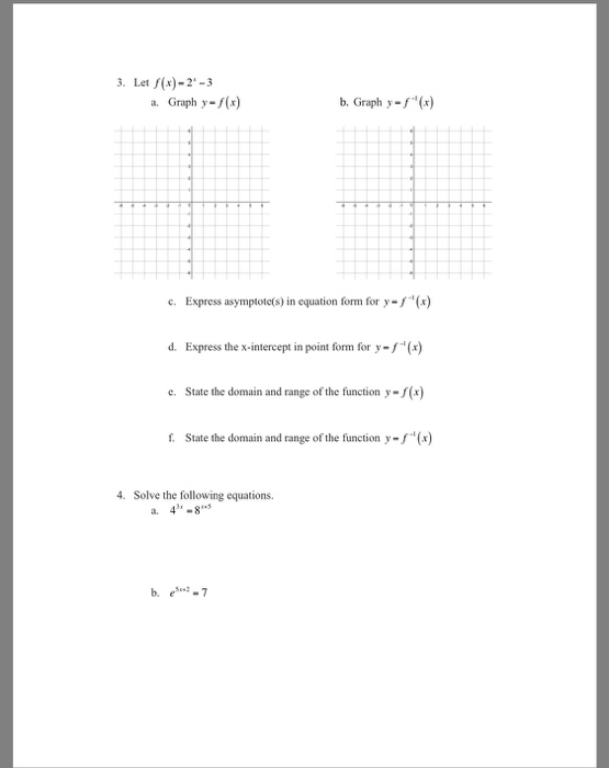 Solved 3. Let f(x)-2-3 a. Graph y-x) b. Graph y -f(x) c. | Chegg.com