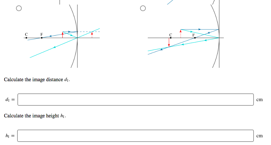 Solved Calculate the image distance di. di = Calculate the | Chegg.com