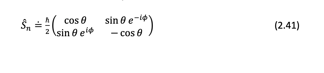 Solved S^n≐2ℏ(cosθsinθeiϕsinθe−iϕ−cosθ)2. Diagonalize the | Chegg.com