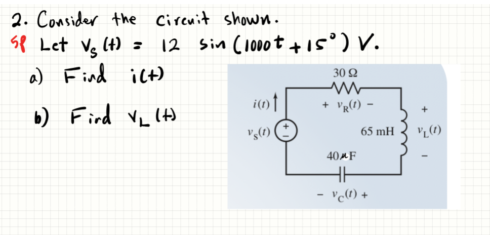 Solved Consider the circuit shown.Let | Chegg.com