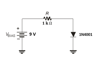 Solved Build this circuit on a breadboard using diode 1N4001 | Chegg.com