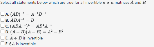 Solved Select all statements below which are true for all | Chegg.com