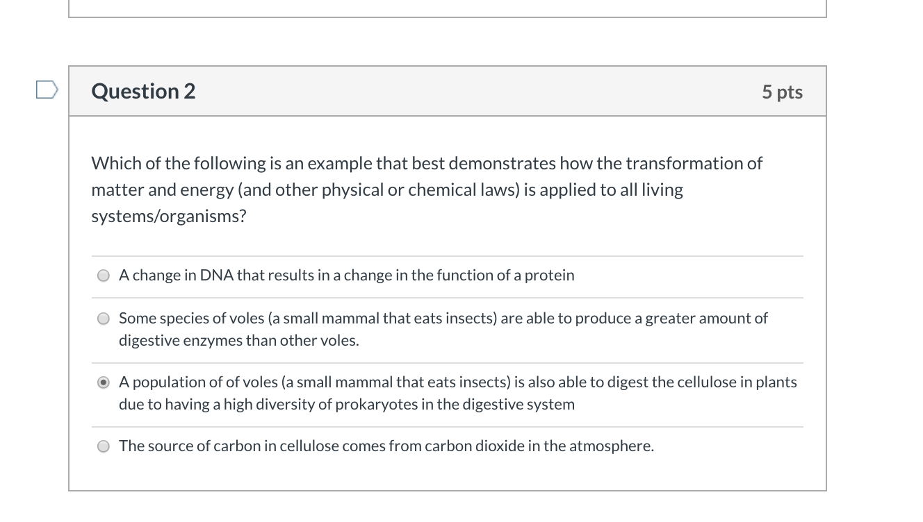 Solved Question 2 5 pts Which of the following is an example | Chegg.com