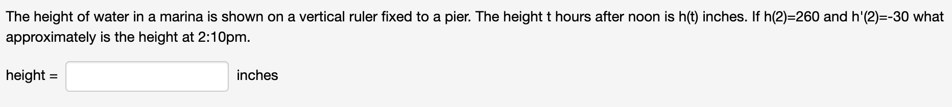 Solved The height of water in a marina is shown on a | Chegg.com