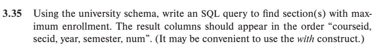 Solved takes ID course id sec id semester year grade student | Chegg.com