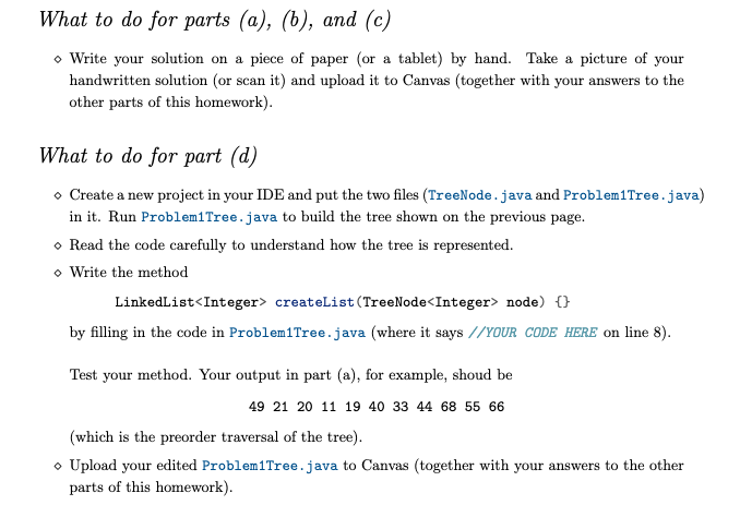 Solved Problem 1 (10 points) (a) (3 points) Write a method | Chegg.com