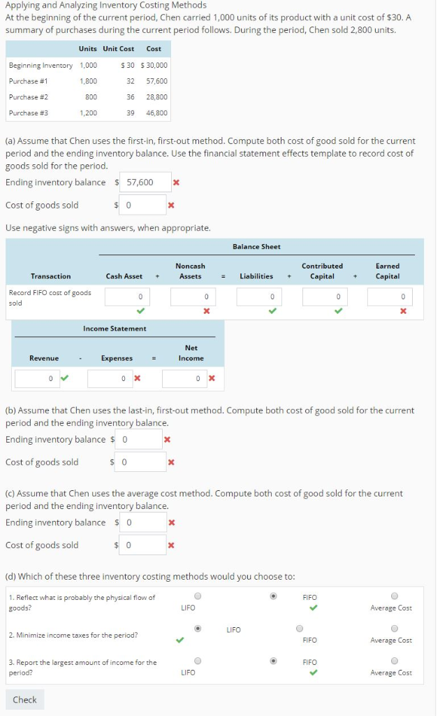 Solved Applying and Analyzing Inventory Costing Methods At | Chegg.com