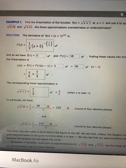 Solved Find The Linearization Of The Function F X