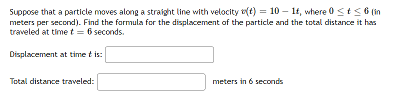 [Solved]: Suppose that a particle moves along a straight l