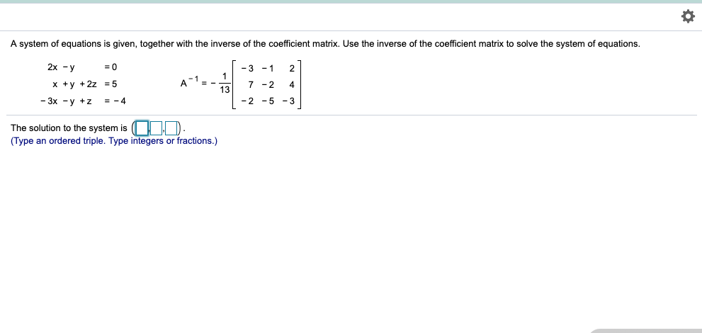 Solved A system of equations is given, together with the | Chegg.com