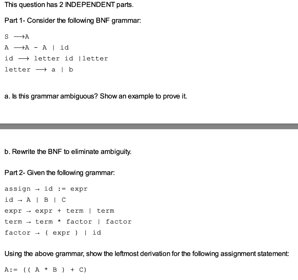 Solved This question has 2 INDEPENDENT parts. Part 1- | Chegg.com