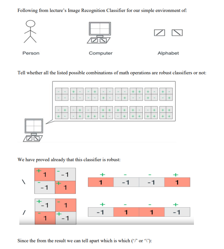 Solved Following from lecture's Image Recognition Classifier | Chegg.com