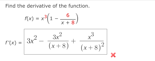 Solved Find the derivative of the | Chegg.com