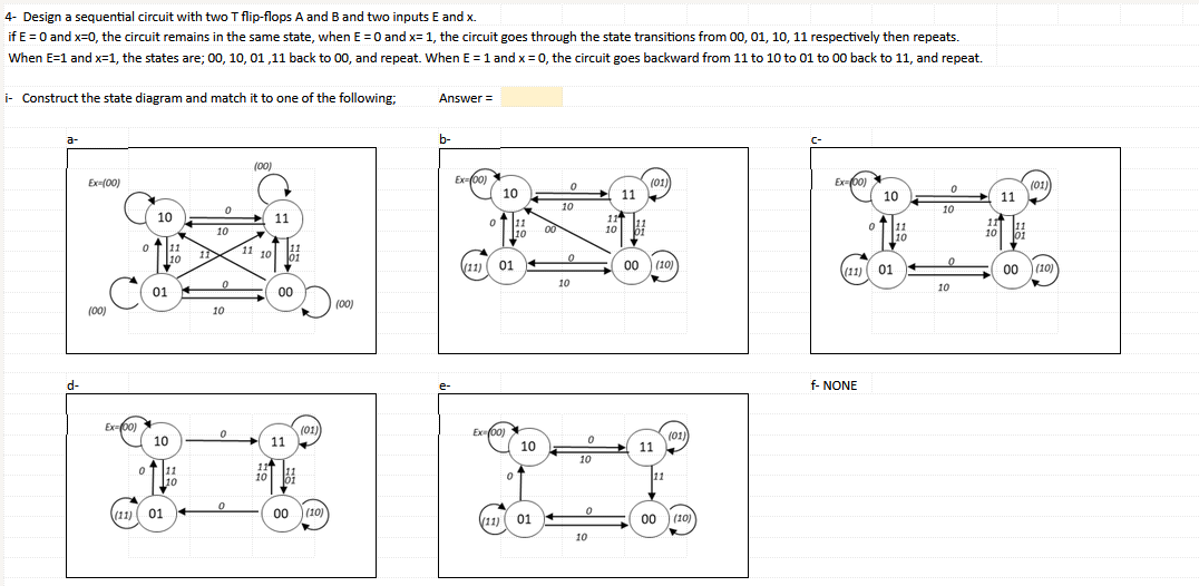 Solved 4- Design a sequential circuit with two T flip-flops | Chegg.com