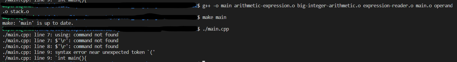 Solved (C++) How can I properly run my main.cpp program | Chegg.com