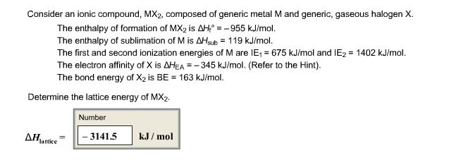 Solved Consider an ionic compound, MX2, composed of generic | Chegg.com