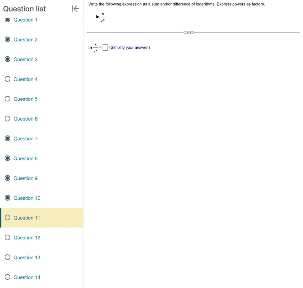 Solved Lestion List 1← Write The Following Expression As A 