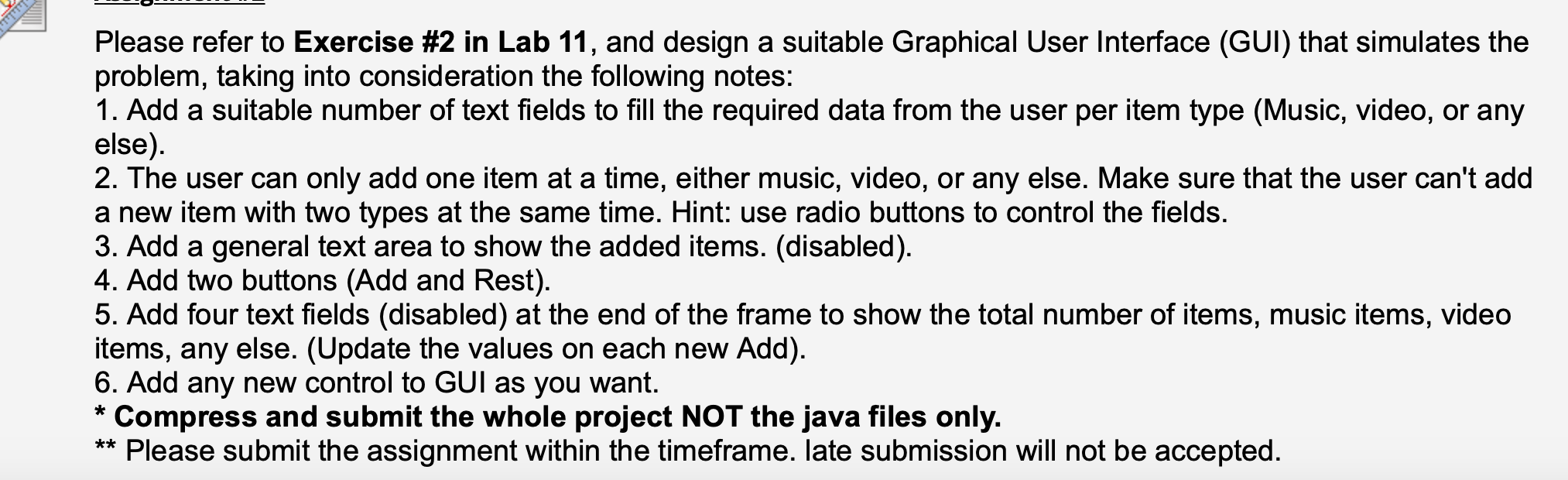 Solved Exercise 2 Create The Following Classes The Item 