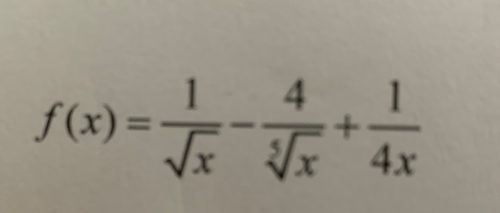Solved 4 f(x)= 4x | Chegg.com