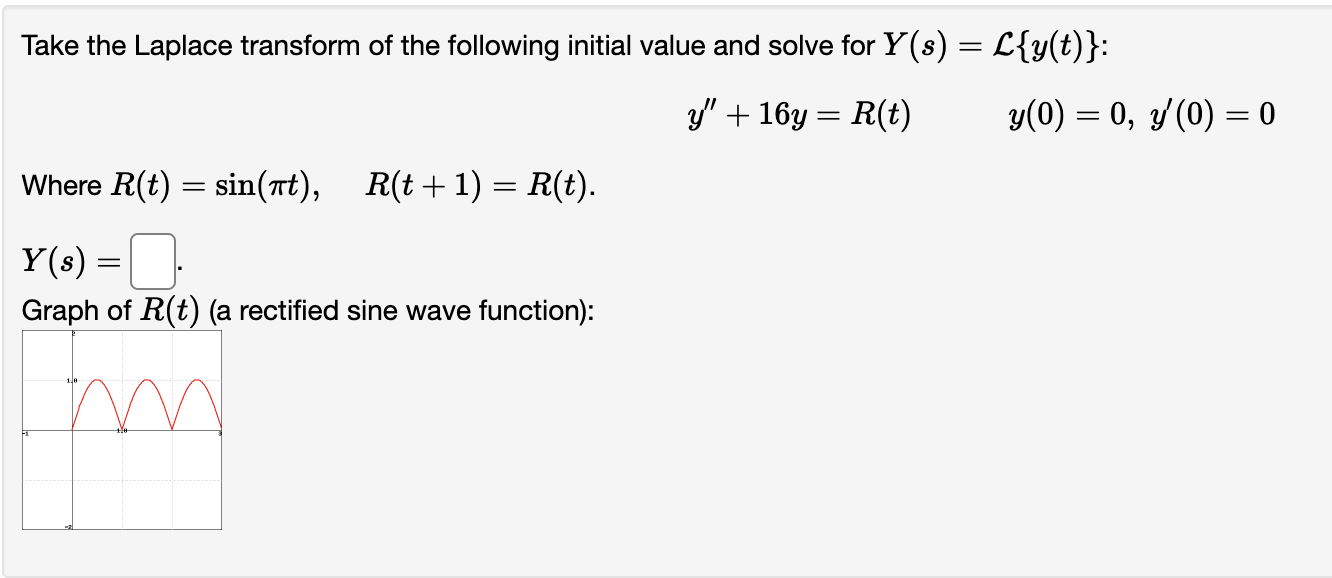 Solved Take the Laplace transform of the following initial | Chegg.com