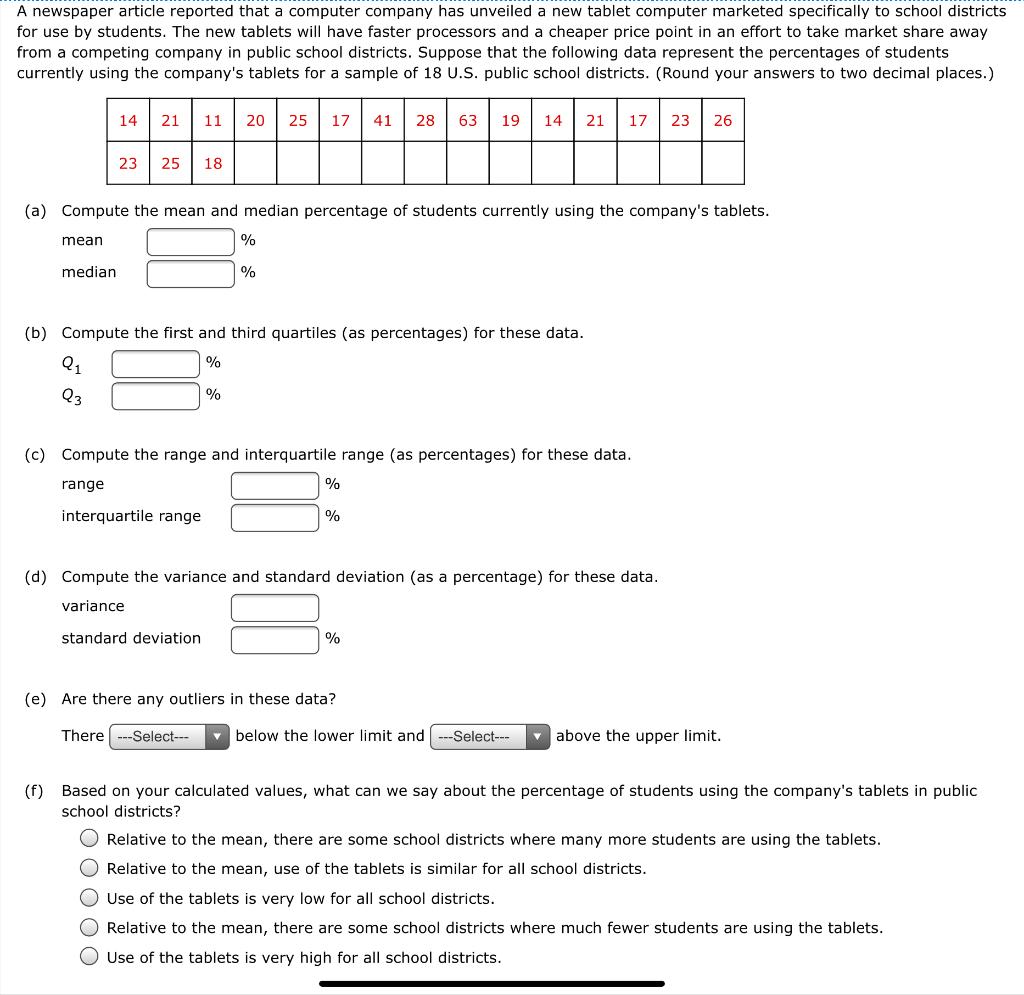 Solved A newspaper article reported that a computer company | Chegg.com