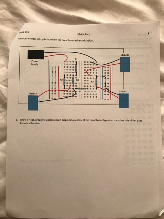 Solved ENGR 103 Lab # 4 Prep An experimental set-up is shown | Chegg.com