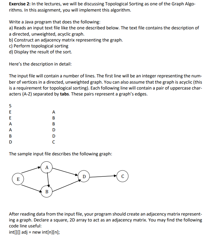 Solved Exercise 2: In the lectures, we will be discussing | Chegg.com