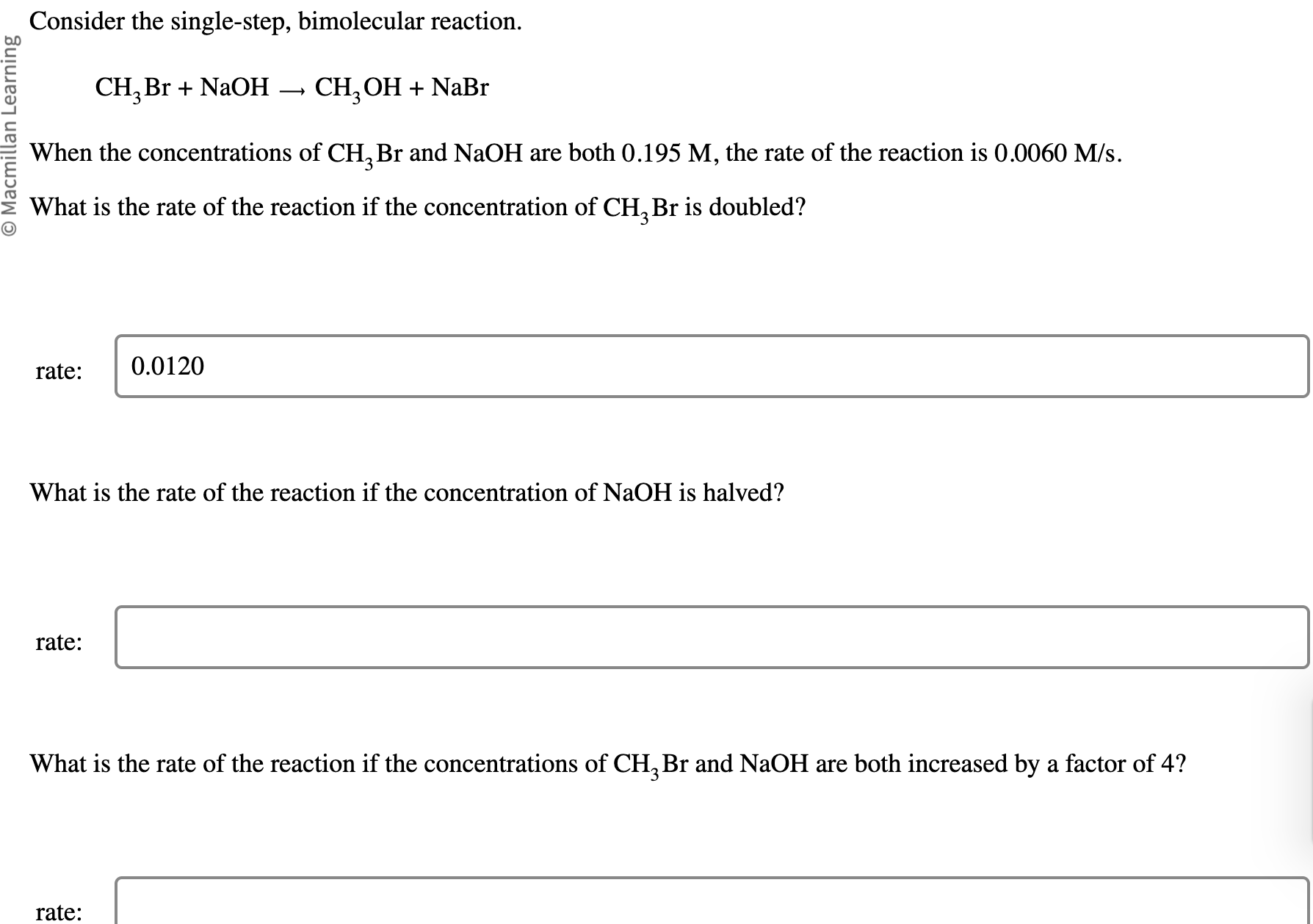 Solved Consider The Single Step Bimolecular Reaction