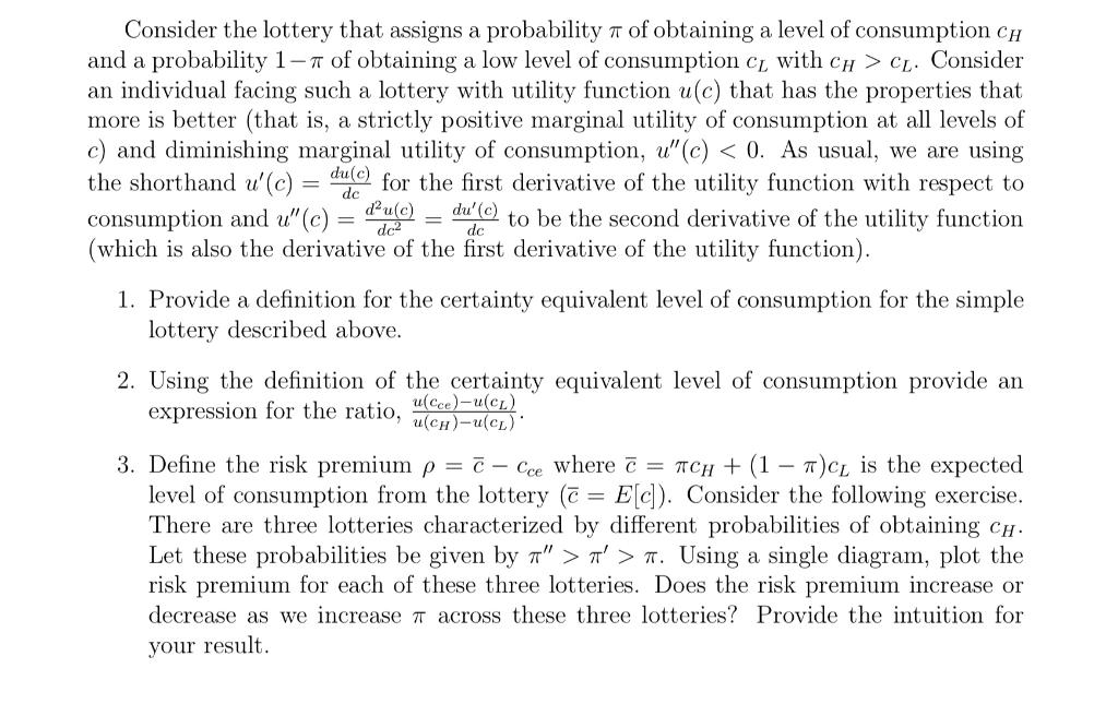 Solved Consider the lottery that assigns a probability r of | Chegg.com