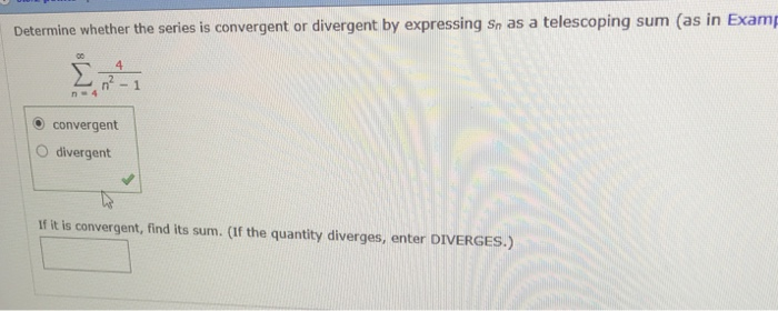 Solved: Determine Whether The Series Is Convergent Or Dive... | Chegg.com