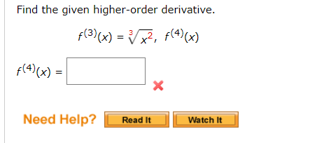 Solved Find the given higher-order derivative. | Chegg.com