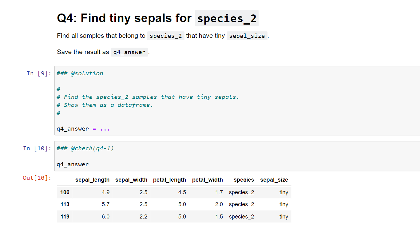 Solved Question of assignment using pandas Iris dataset The | Chegg.com