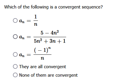 Solved 77 Given the sequence an = 6n Does this sequence | Chegg.com
