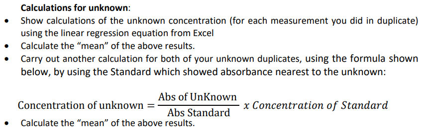 Solved Calculations for unknown: - Show calculations of the | Chegg.com