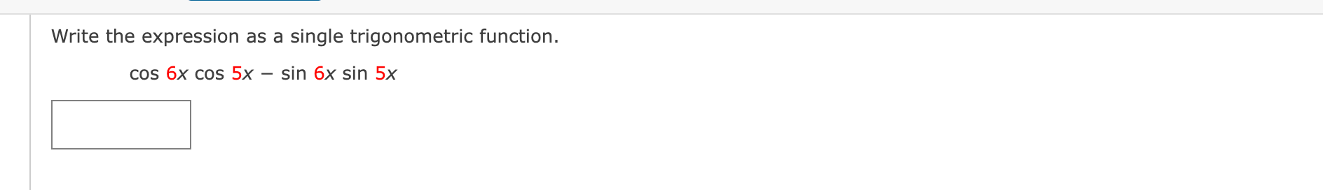 Solved Write the expression as a single trigonometric | Chegg.com
