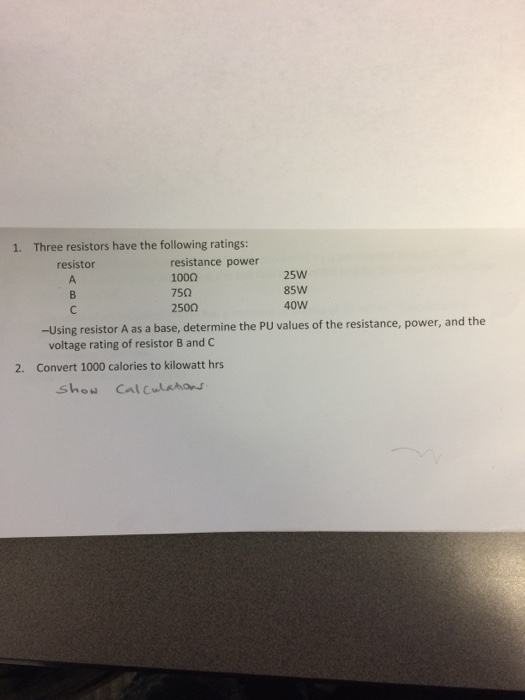 Solved Three resistors have the following ratings: -Using | Chegg.com