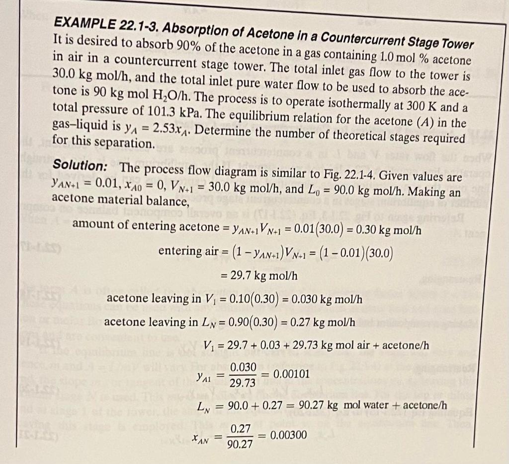 Solved 1-5. Absorption in a Countercurrent Stage Tower. | Chegg.com