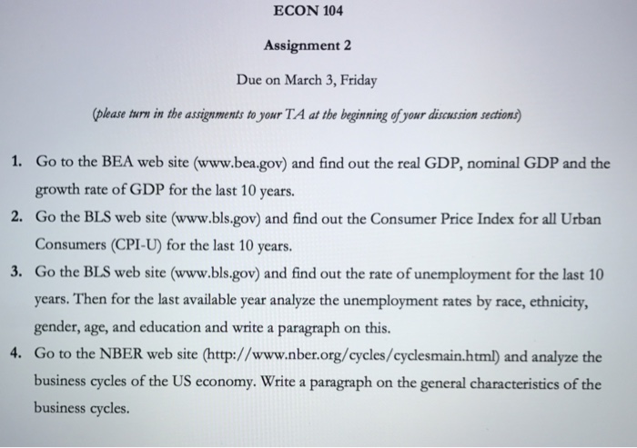 Solved Go to the BEA web site (www.bea.gov) and find out the | Chegg.com