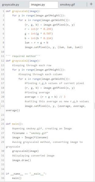 Solved The program provided displays an image and applies a | Chegg.com