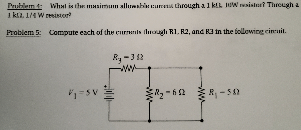 Solved Problem 4: What is the maximum allowable current | Chegg.com