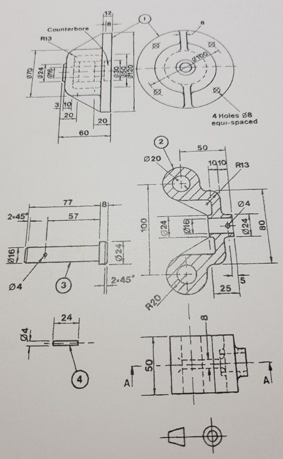 QUESTION 1 Figure 1 shows the components of a swivel | Chegg.com