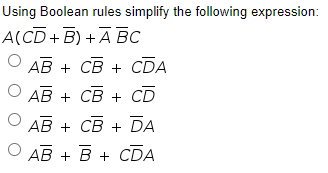 Solved Using Boolean rules simplify the following | Chegg.com