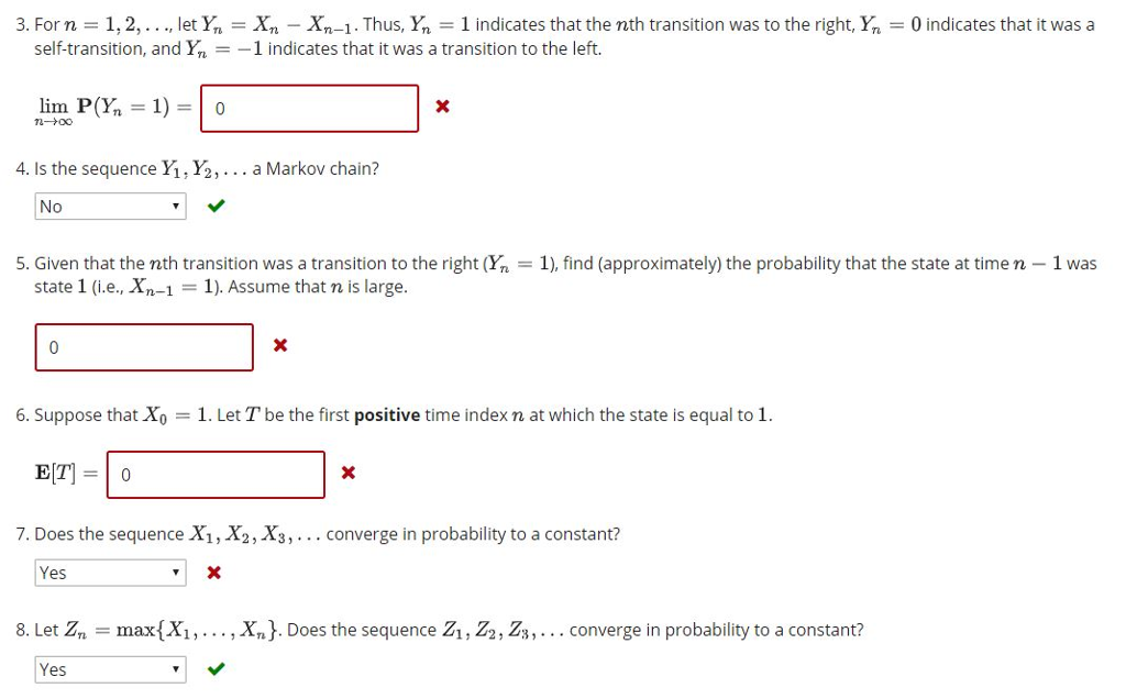 Solved Problem 4. A simple Markov chain 6/10 points | Chegg.com