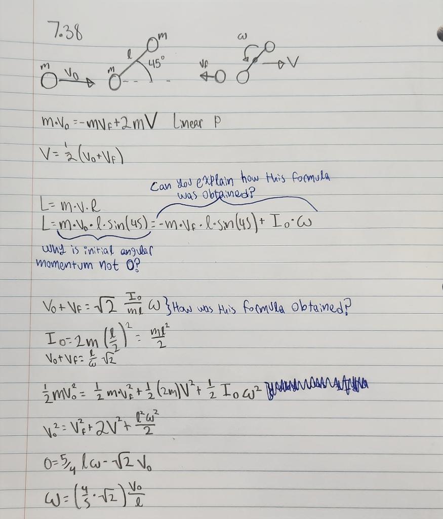Solved Collision on a table: A rigid massless rod of length | Chegg.com