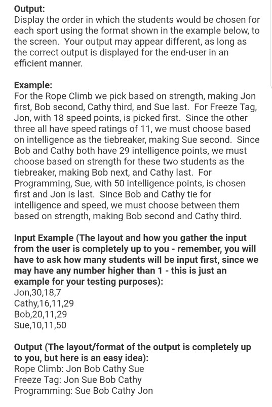 Solved Project Specifications Description Until recently, | Chegg.com