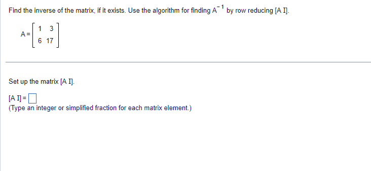 Solved Find the inverse of the matrix, if it exists. Use the | Chegg.com